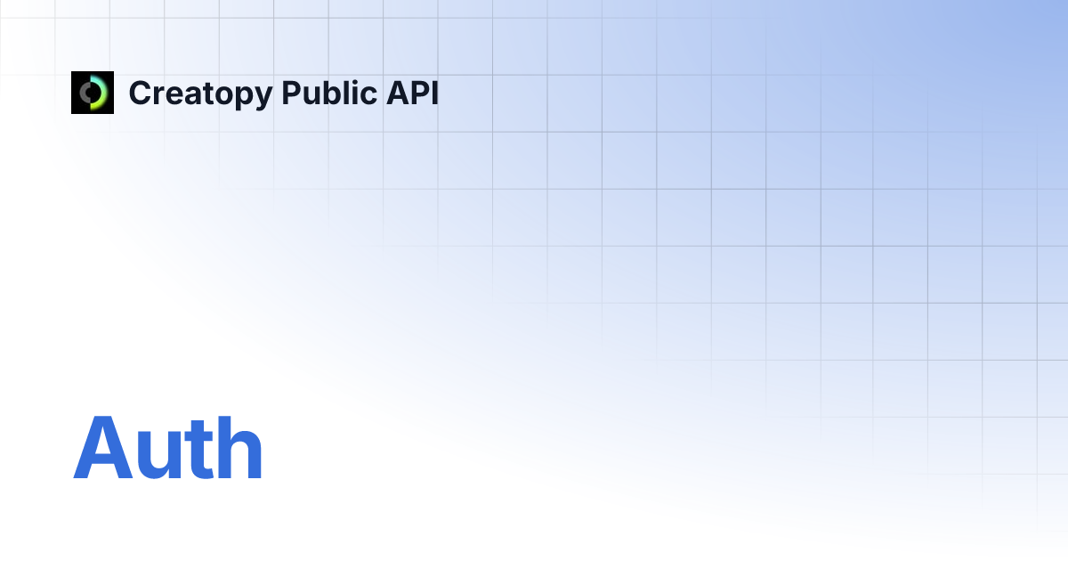 Auth | Creatopy Public API