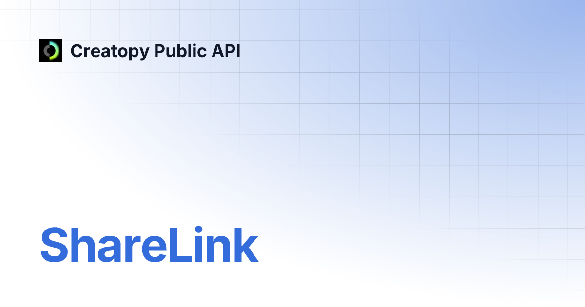 ShareLink | Creatopy Public API