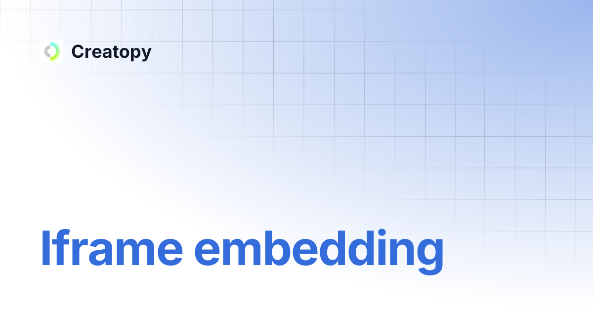 Iframe embedding | Creatopy